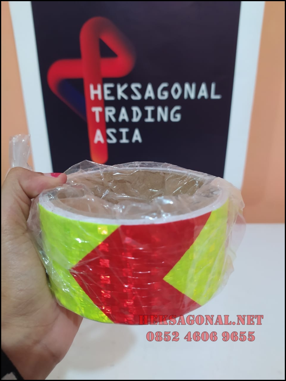 Lakban Stiker Reflektor jalan raya BPN | HEKSAGONAL
