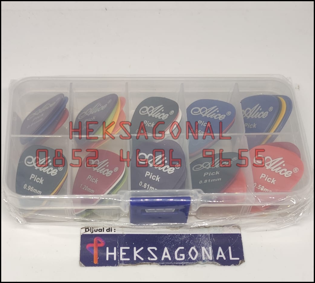 jual Pick Gitar Akustik isi 50 PCS Balikpapan | HEKSAGONAL