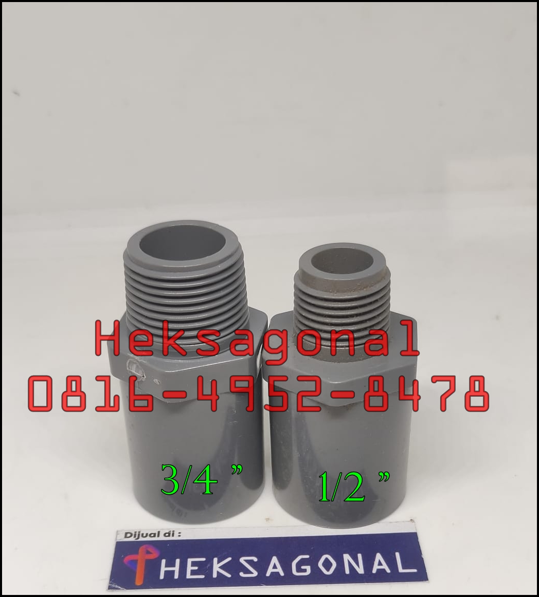 jual RUCIKA Socket Drat Luar SDL PVC 3/4" BPN | HEKSAGONAL