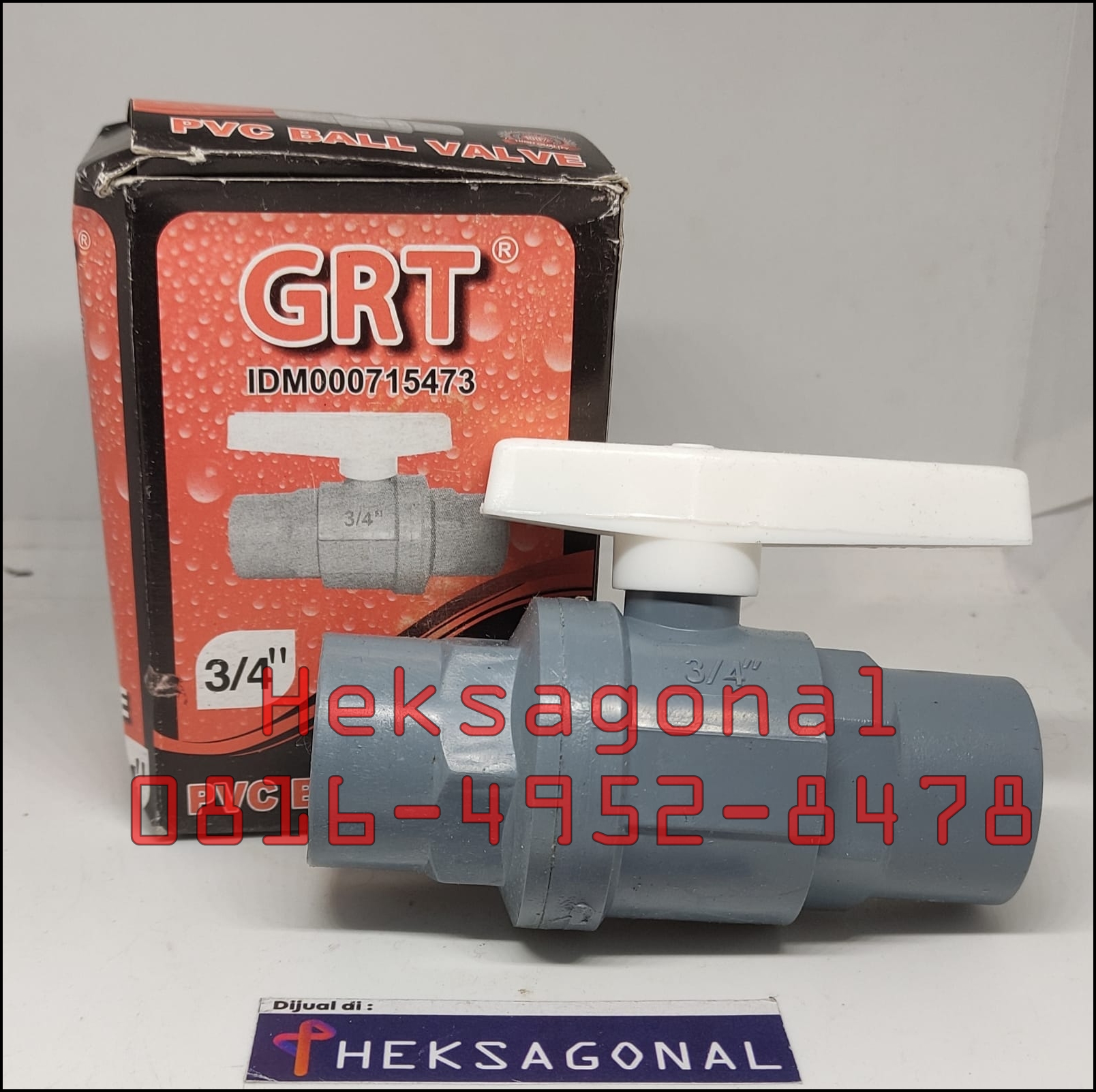 jual Stop Kran Ball Valve Pvc INS 1/2 - 1" BPN | HEKSAGONAL
