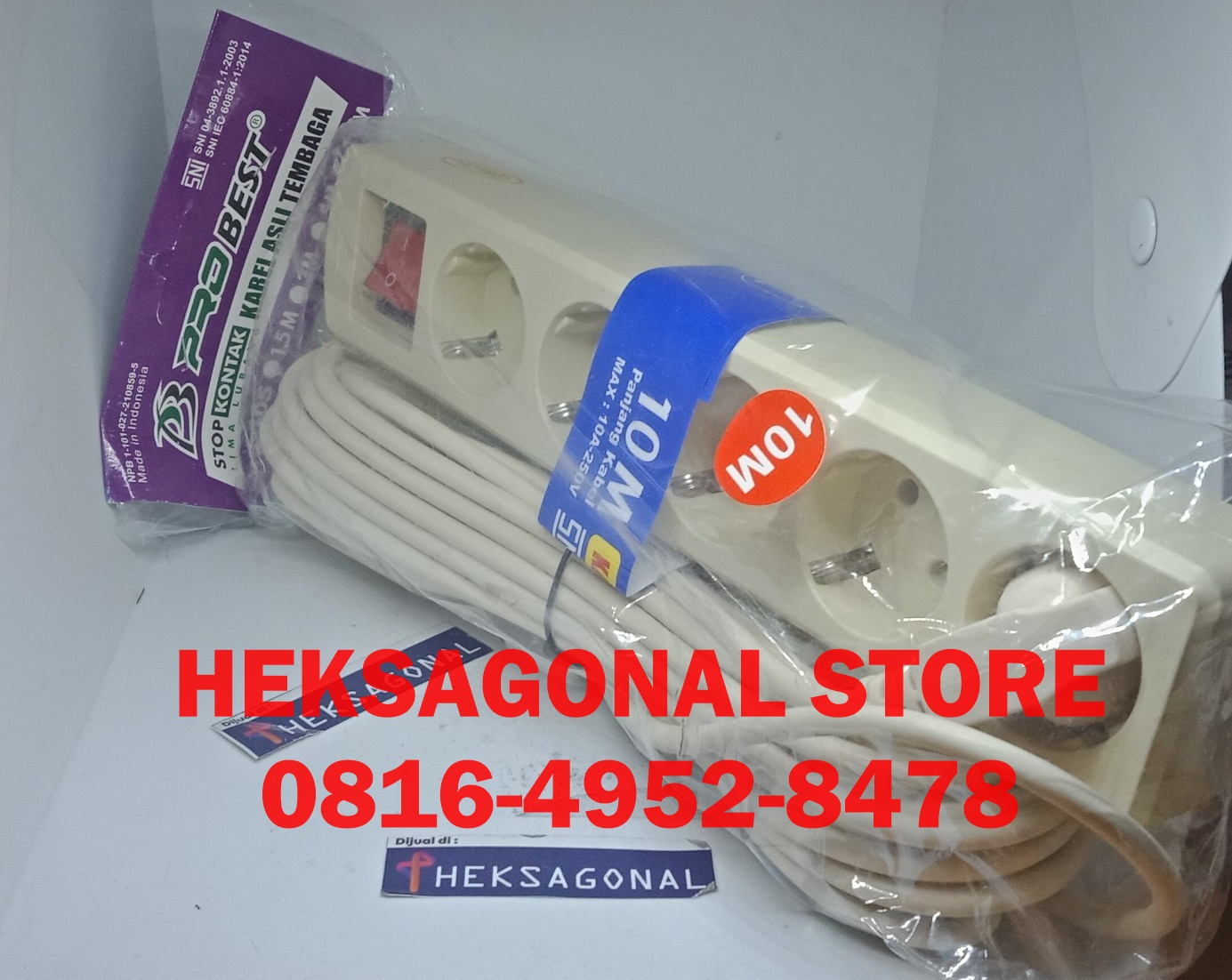 Jual Stop Kontak SNI 5 Lubang Panjang Kabel 10 Meter Balkpapan 0852 ...