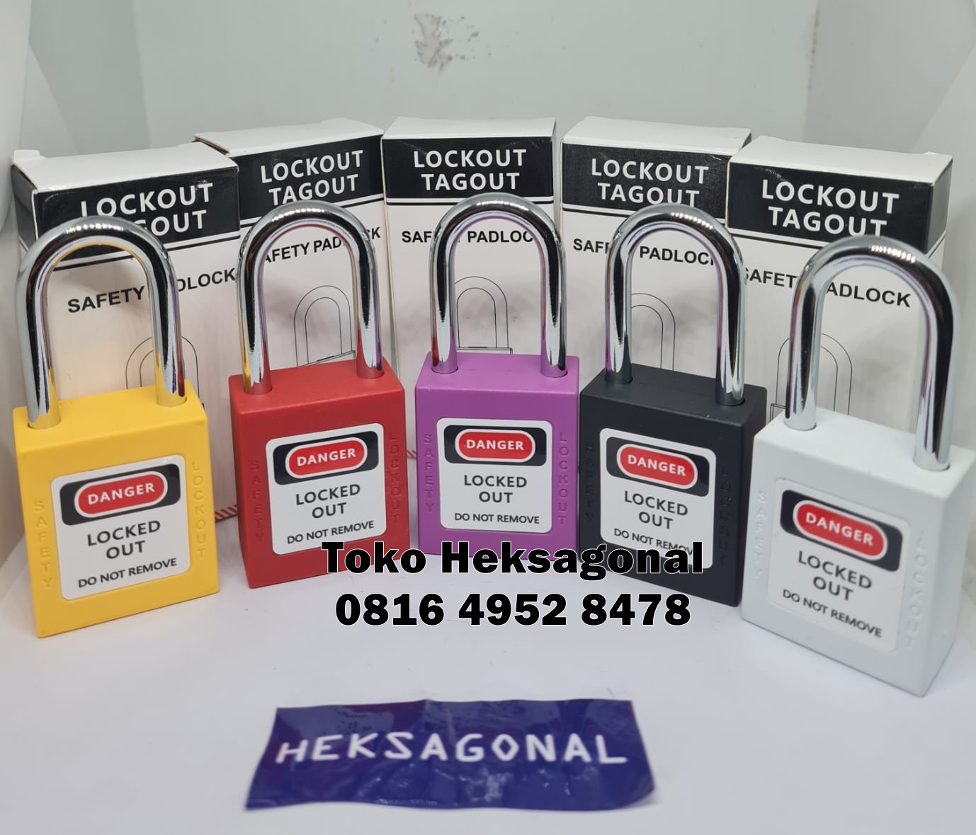 Loto padlock gembok safety equipment 38mm Balikpapan | HEKSAGONAL