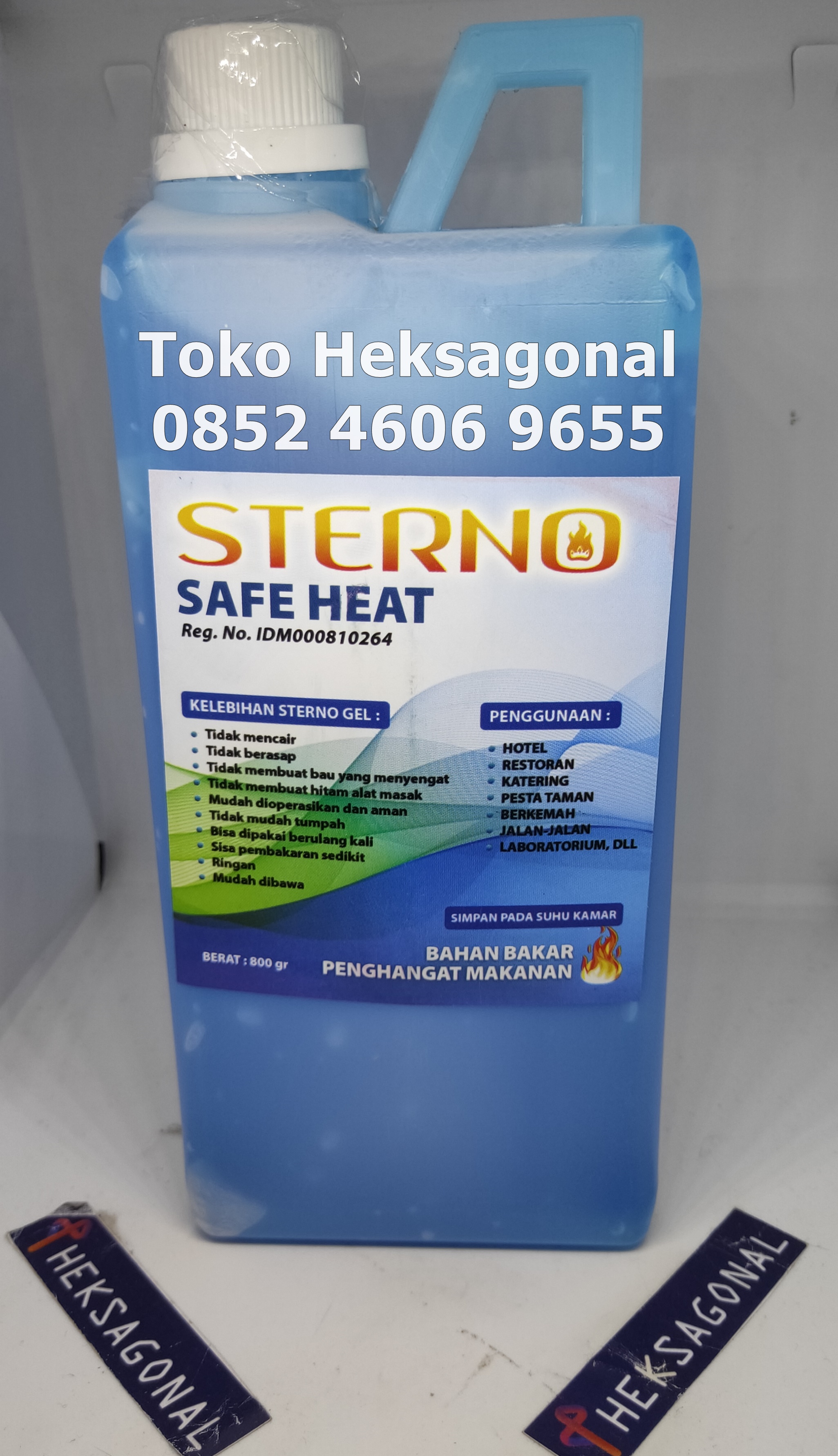 Sterno gel jelly biru sterno refill 800ml Balikpapan | HEKSAGONAL