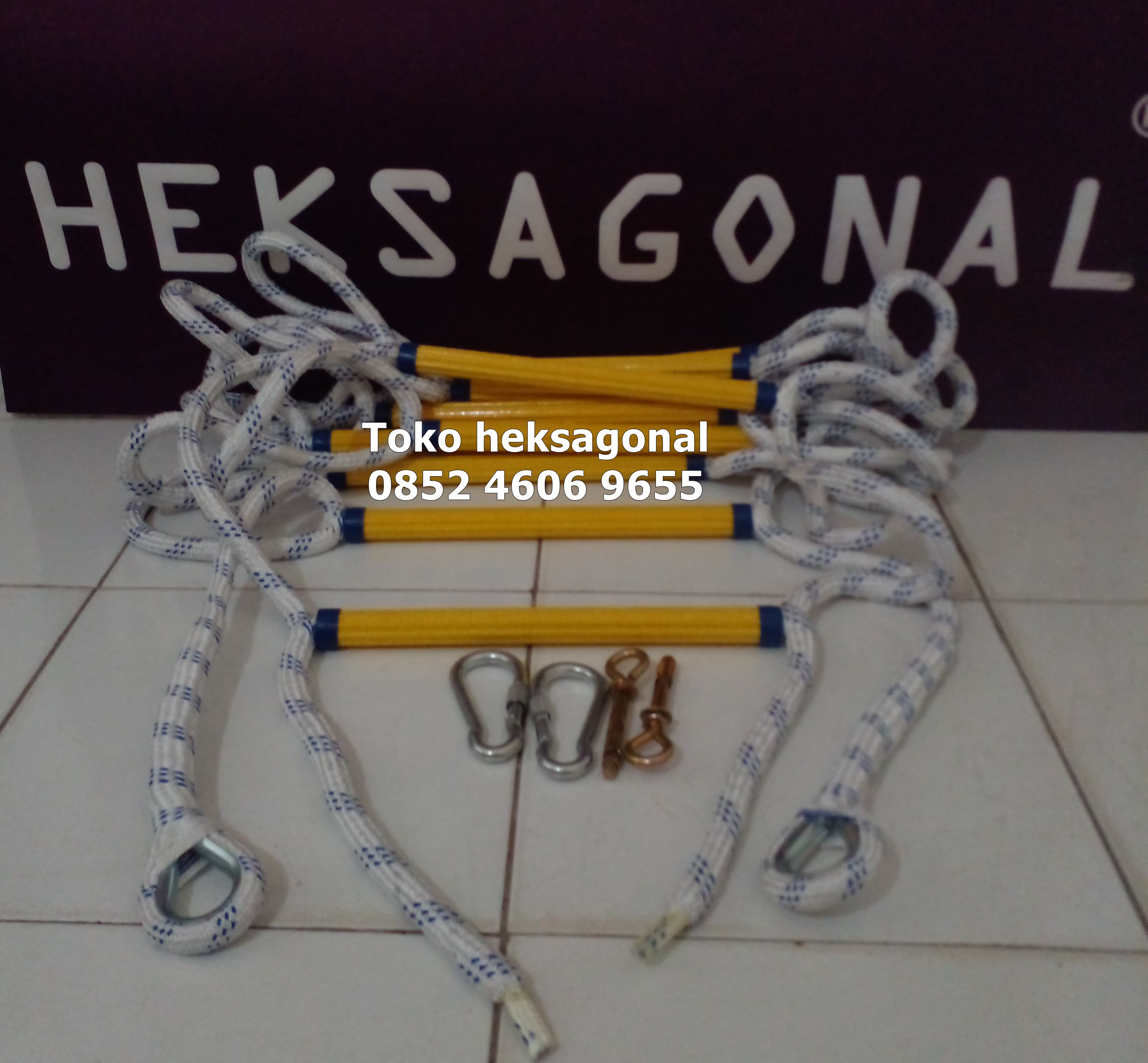 Tangga tali kapal tali darurat fire 15m Balikpapan | HEKSAGONAL
