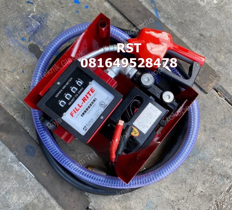Flow meter fill rite pompa transfer BBM DC 12V 70LPM BPN | HEKSAGONAL